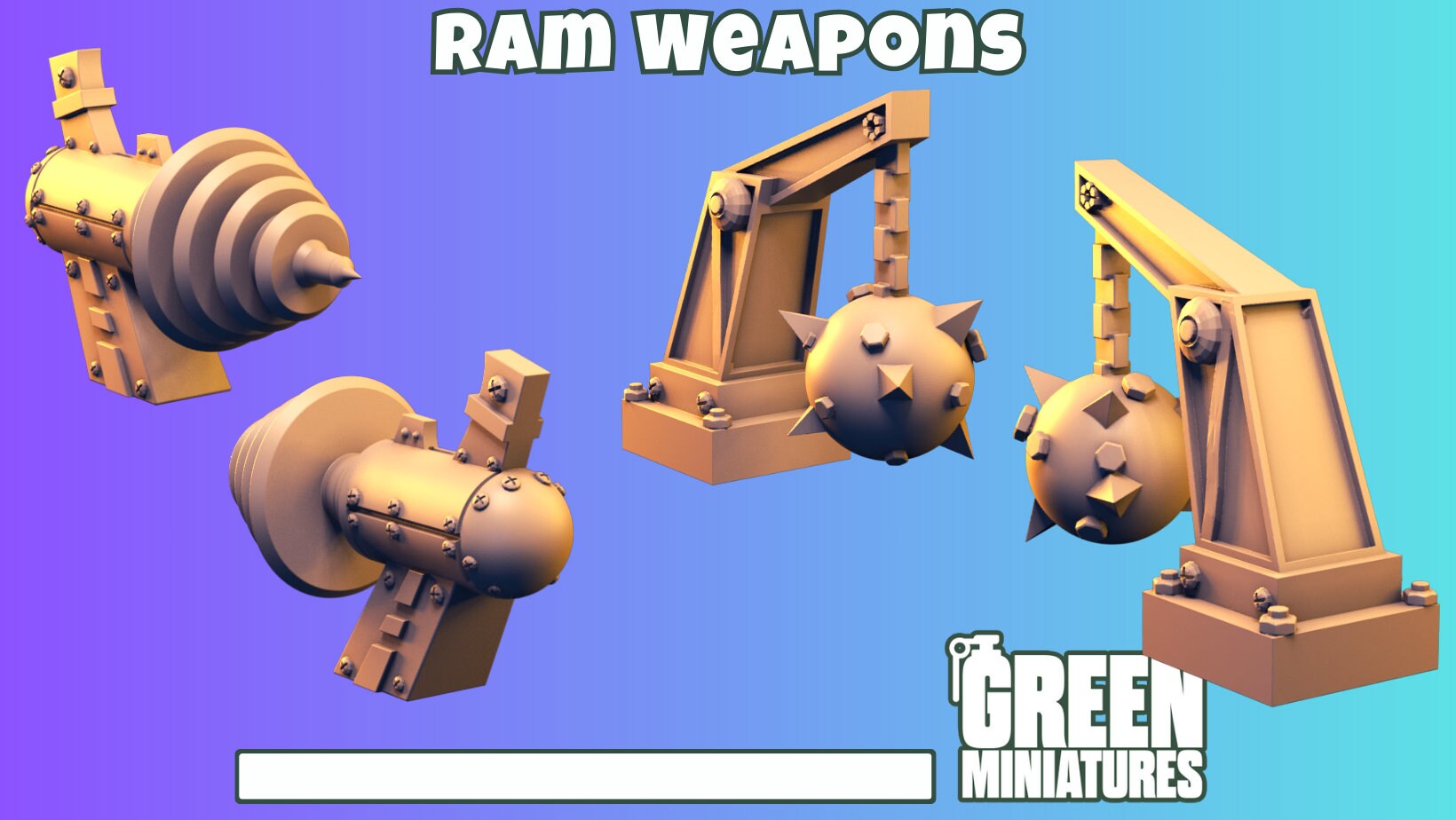 Ram Weapons Green Miniatures Real Edge Cyberpunk Models Shadowrun RPG ...
