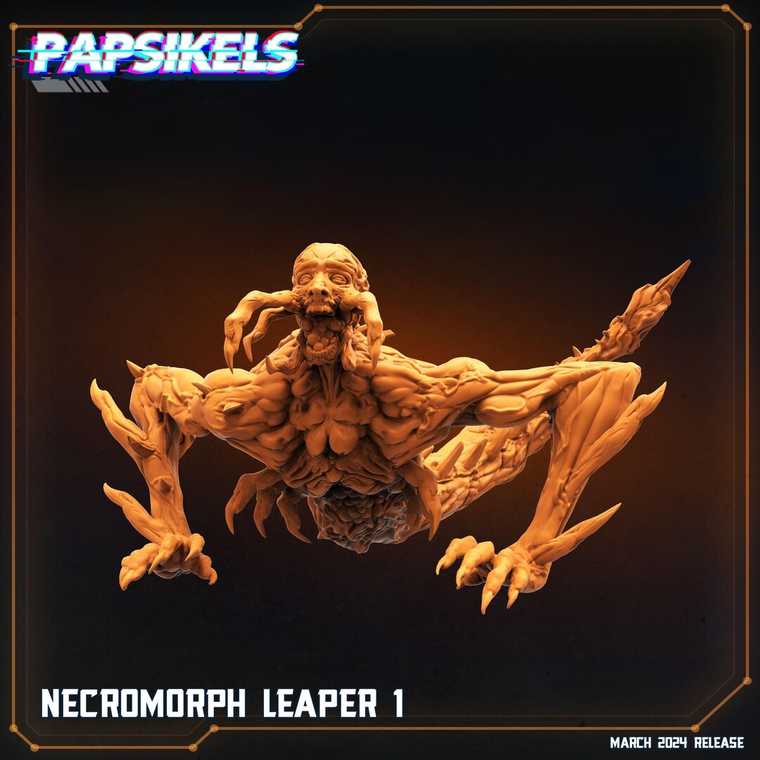 Necromorph Leaper #1 - Cyberpunk Combat Miniature for Tabletop Battles ...