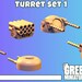 Turret Set 1 Green Miniatures Real Edge Cyberpunk Models Shadowrun RPG ...