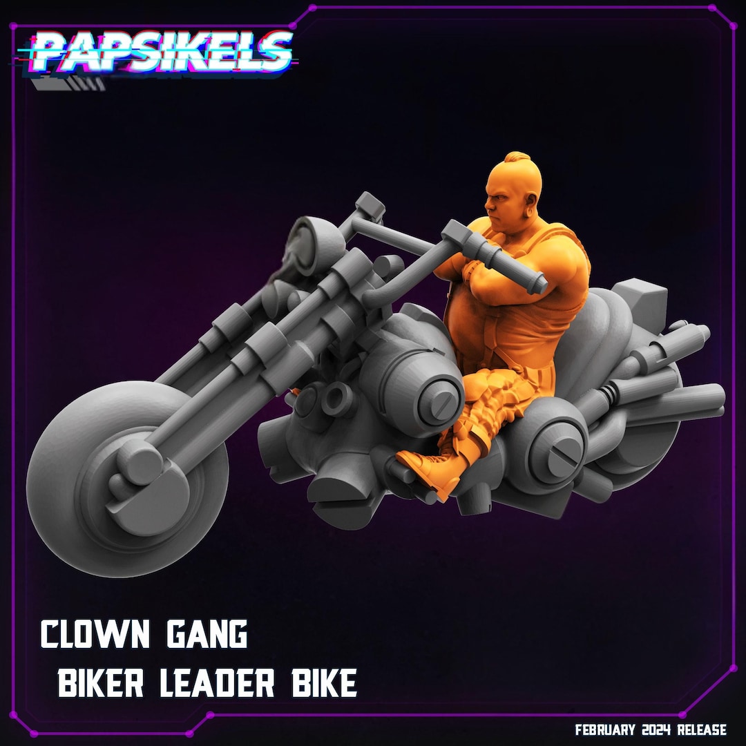 Clown Gang Biker Leader Bike - Tactical Sci-fi Soldier Miniature for ...