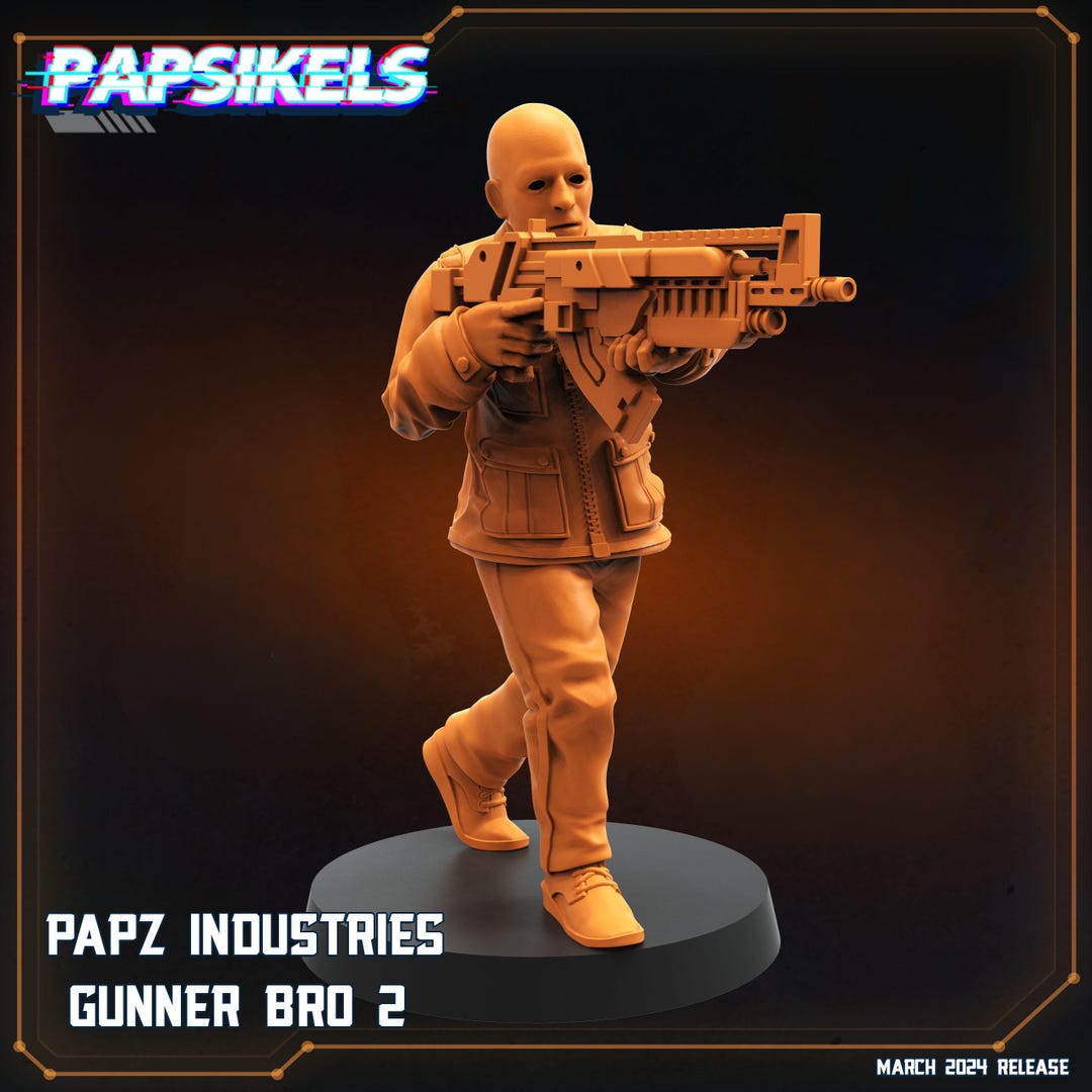 PAPZ Industries Gunner Bro #2 - Futuristic Sci-fi Miniature for ...