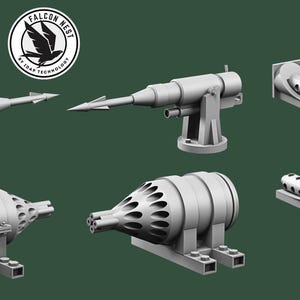 Turret Set 1 - Green Miniatures Real Edge Cyberpunk Models Shadowrun ...