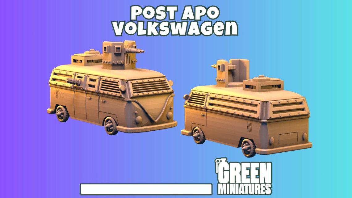 Post Apo Volkswagen Green Miniatures Figures RPG Strategy Post ...