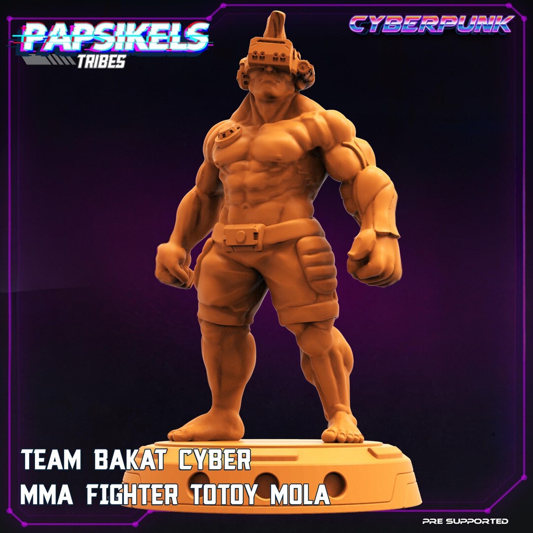 Team Bakat Cyber Mma Fighter Totoy Mola - Highly Detailed Cyberpunk ...