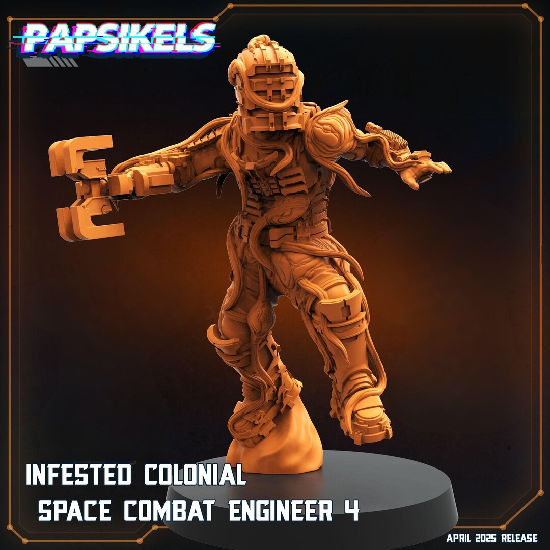 Infested Colonial Space Combat Engineer #4 - Scifi Wargame Unpainted ...