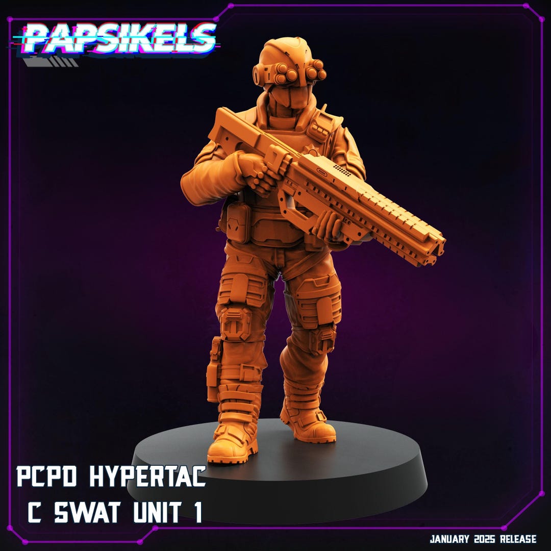 PCPD Hypertac C Swat Unit #1 - Speedster Cyber Biker Miniature for Sci ...