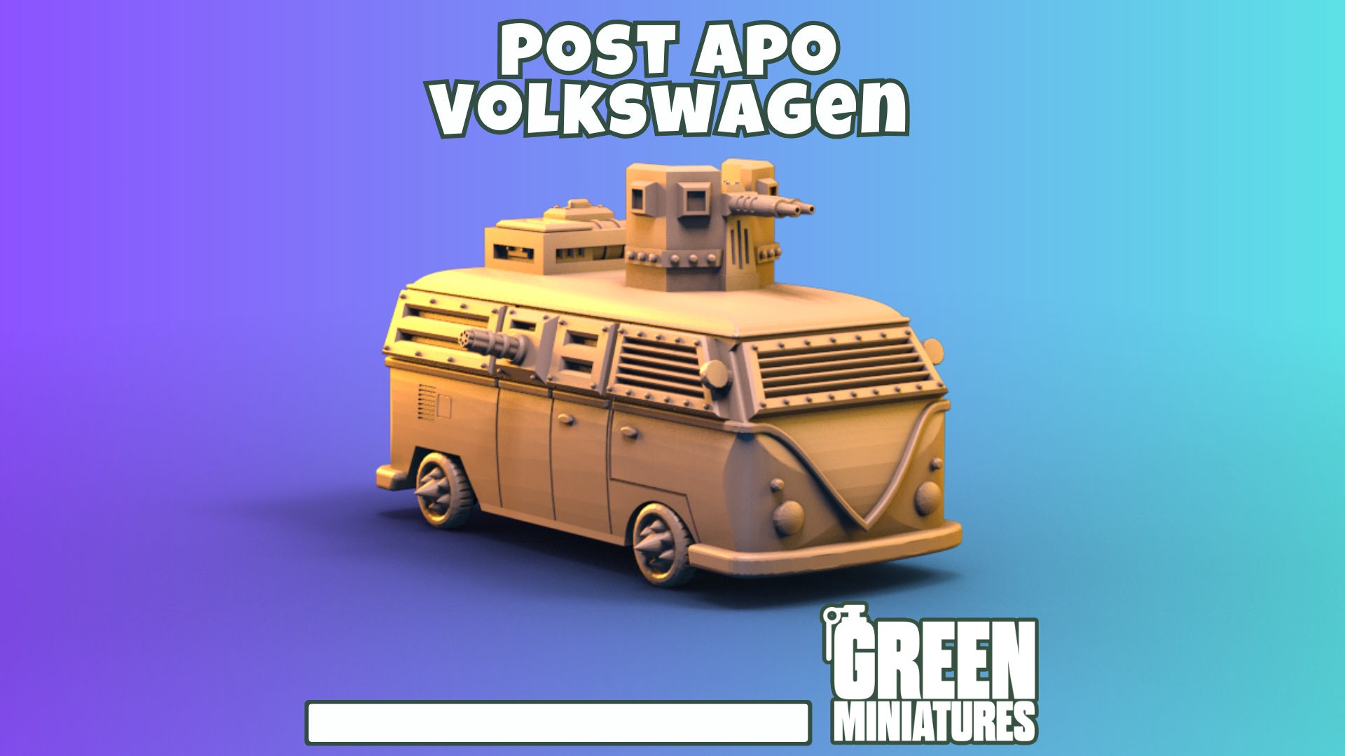 Post Apo Volkswagen Green Miniatures Figures RPG Strategy Post ...