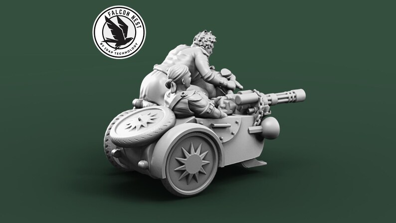Wild Motobike Gun - Green Miniatures Real Edge Cyberpunk Models ...