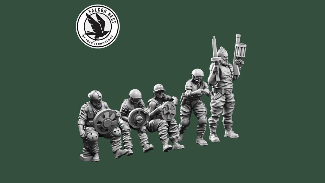 Military Drivers - Green Miniatures Real Edge Cyberpunk Models ...