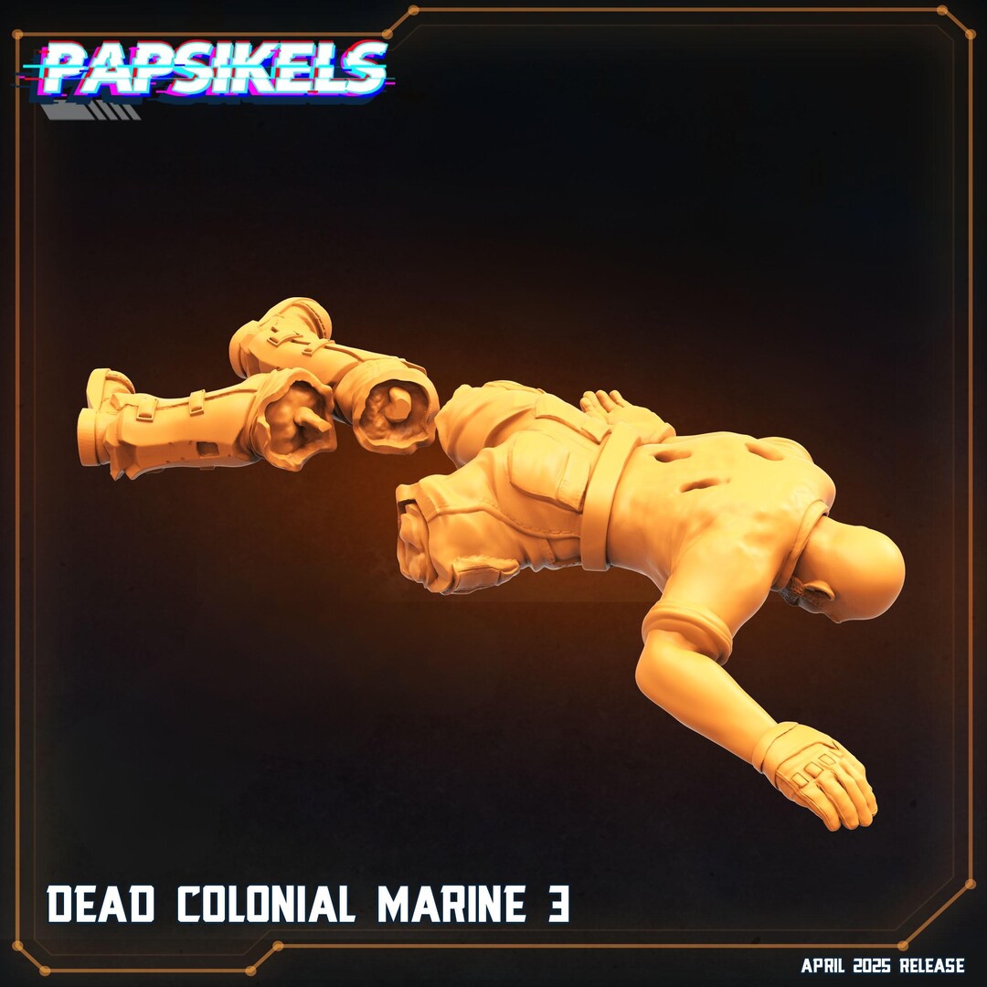 Dead Colonial Marine #3 - Unpainted Diorama Futuristic Scifi Alien ...