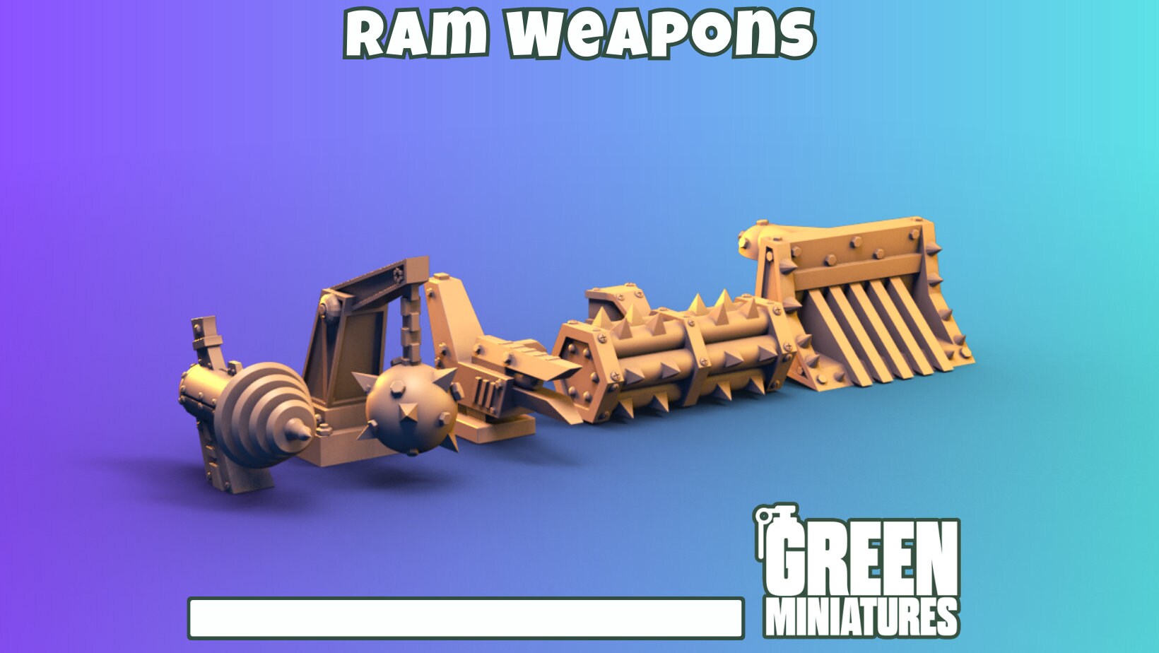 Ram Weapons Green Miniatures Real Edge Cyberpunk Models Shadowrun RPG ...