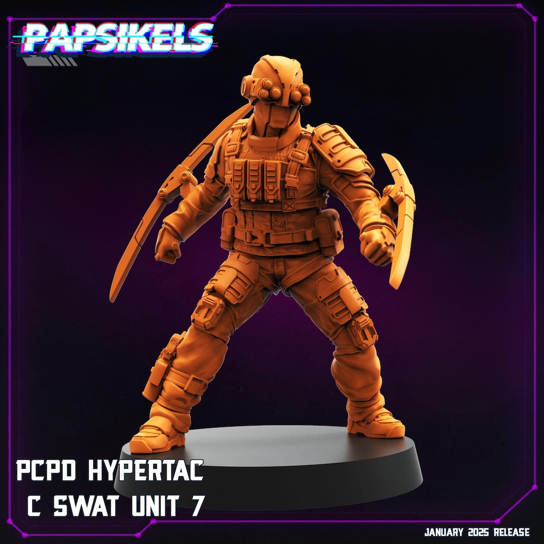 PCPD Hypertac C Swat Unit #7 - Tactical Sci-fi Combat Miniature for ...