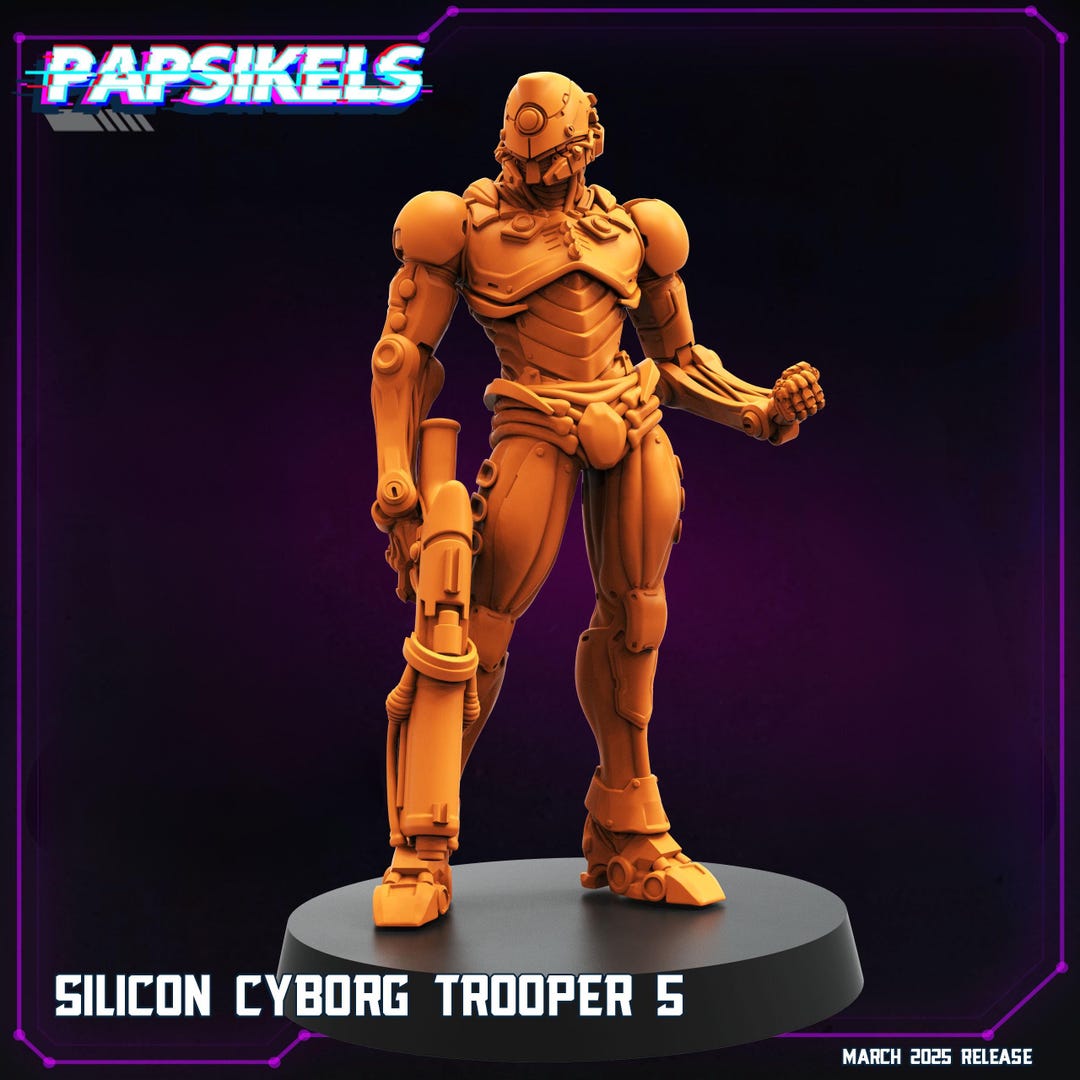 Silicon Cyborg Trooper #5 - Futuristic Sci-fi Miniature for Wargaming ...