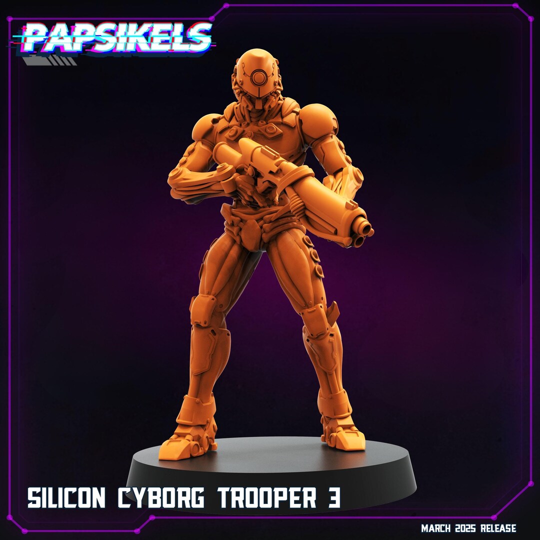 Silicon Cyborg Trooper #3 - Elite Sci-fi Miniature for Cyberpunk ...