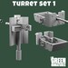 Turret Set 1 Green Miniatures Real Edge Cyberpunk Models Shadowrun RPG ...