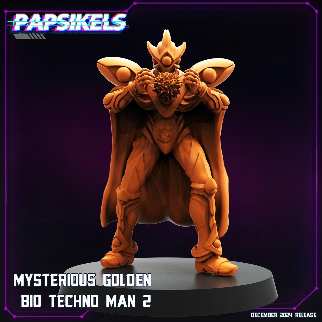 Mysterious Golden Bio Techno Man #2 - Cyberpunk Battle Miniature for ...