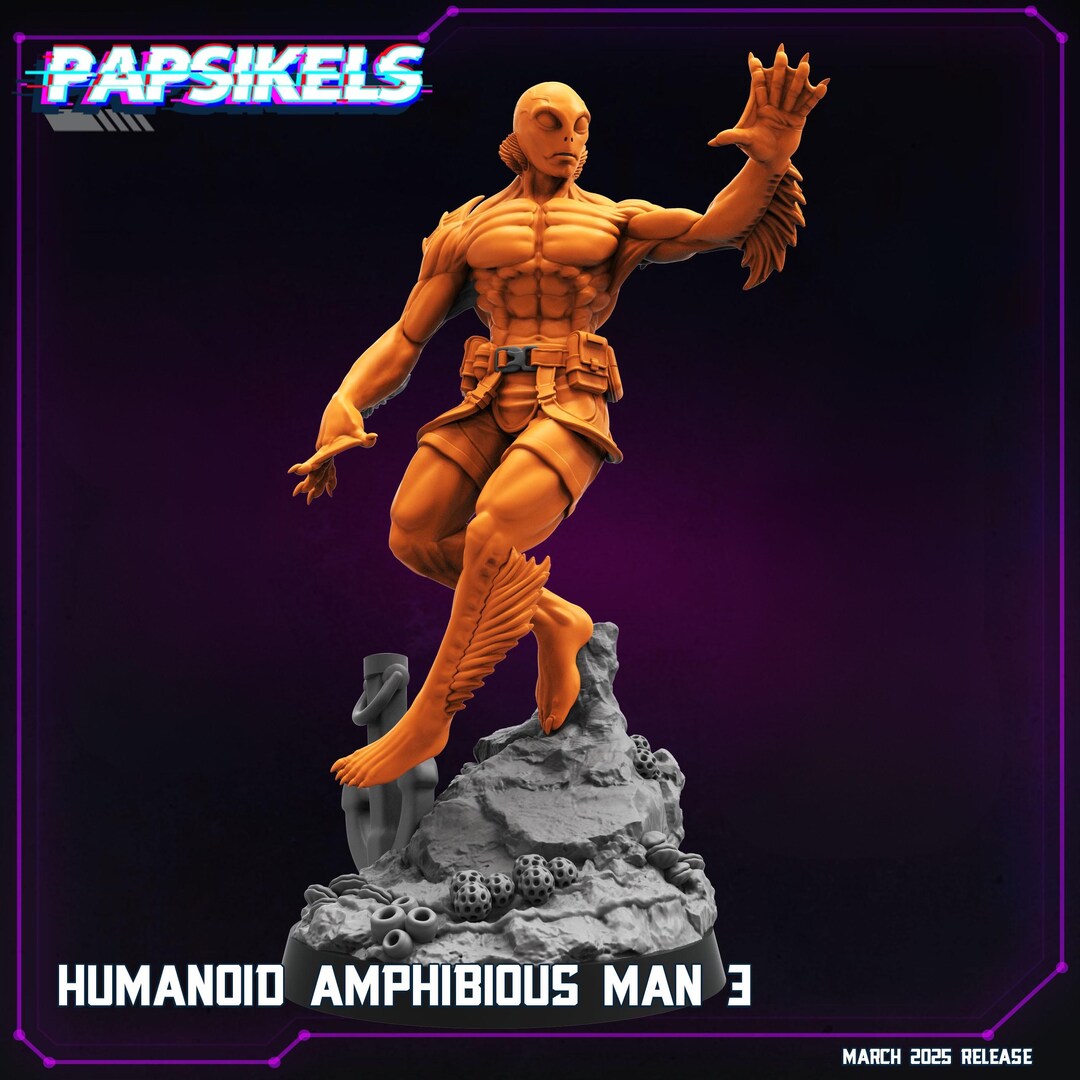 Humanoid Amphibious Man #3 - High-tech Tactical Miniature for Sci-fi ...