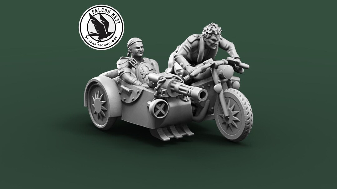 Wild Motobike Gun - Green Miniatures Real Edge Cyberpunk Models ...