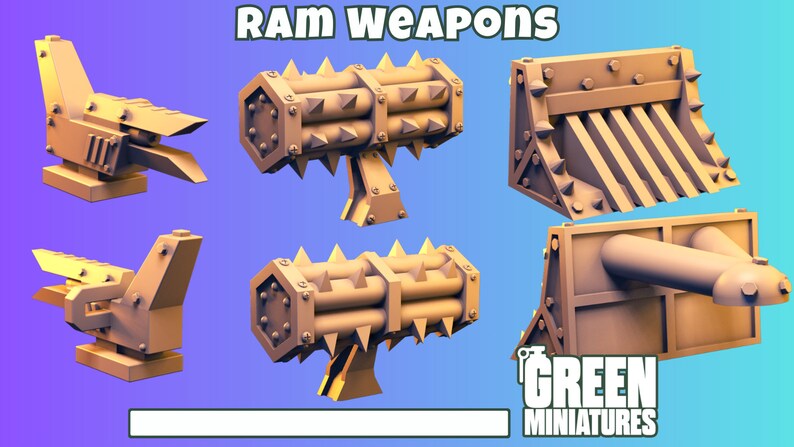 Ram Weapons Green Miniatures Real Edge Cyberpunk Models Shadowrun RPG ...