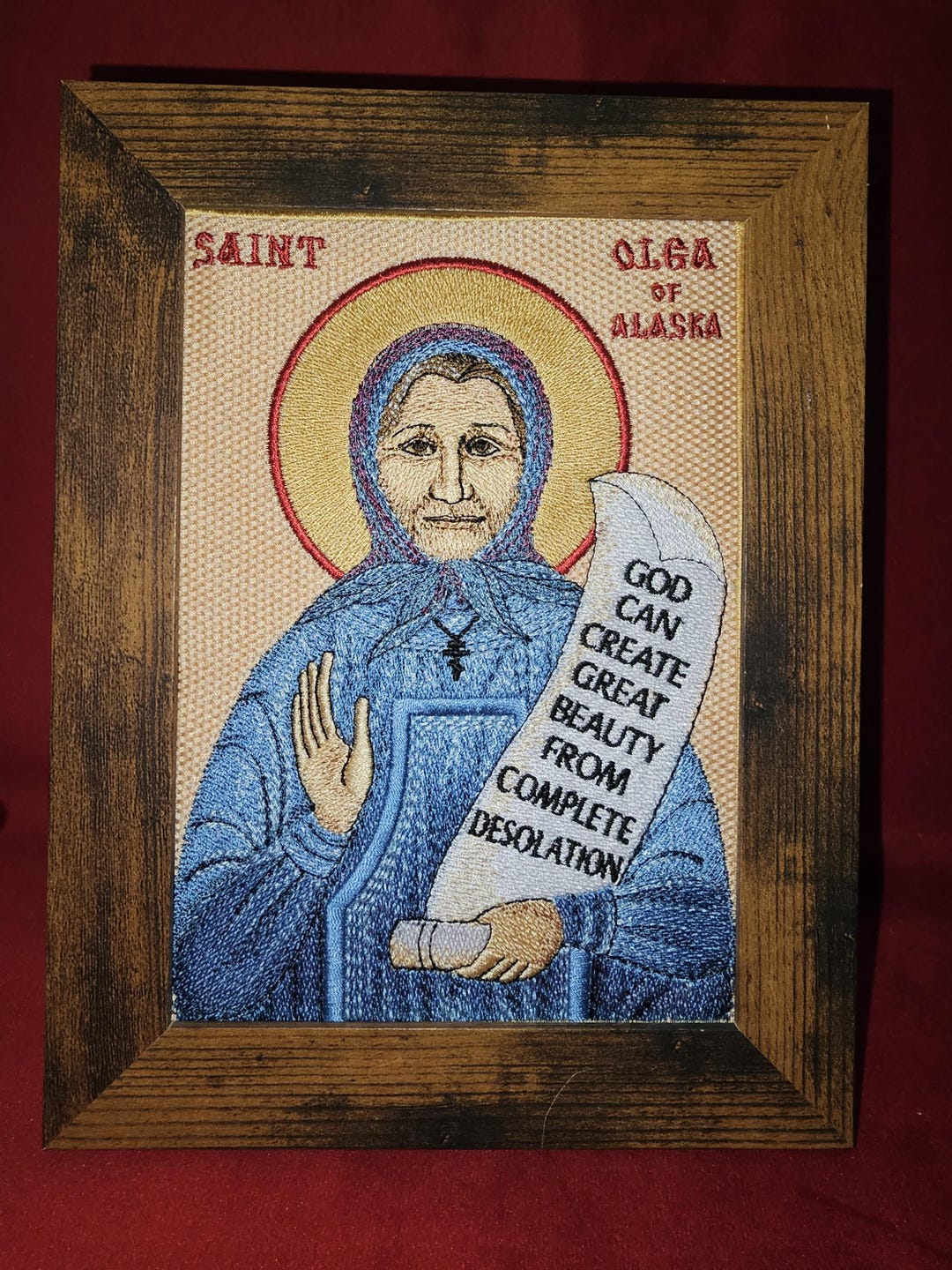 Saint Olga of Alaska - 5x7 Embroidered Byzantine Orthodox Icon - Etsy