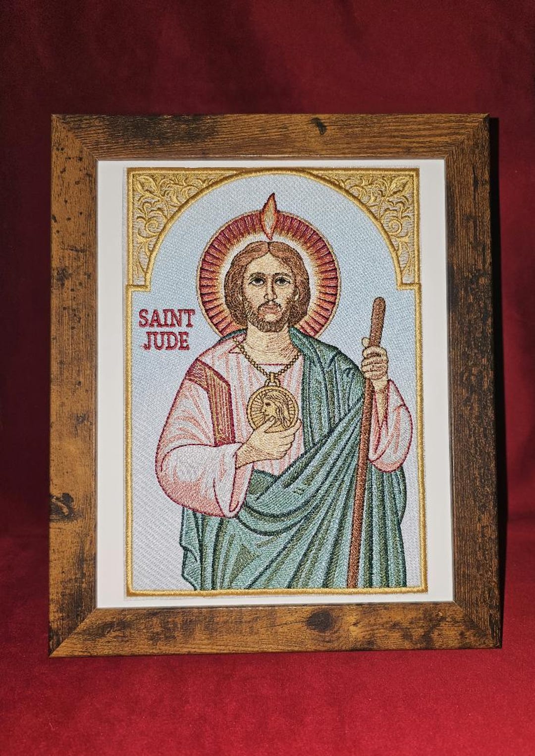 Saint Jude Embroidered Orthodox Icon - 6.5x9.375 (framed to 8x10) - Etsy