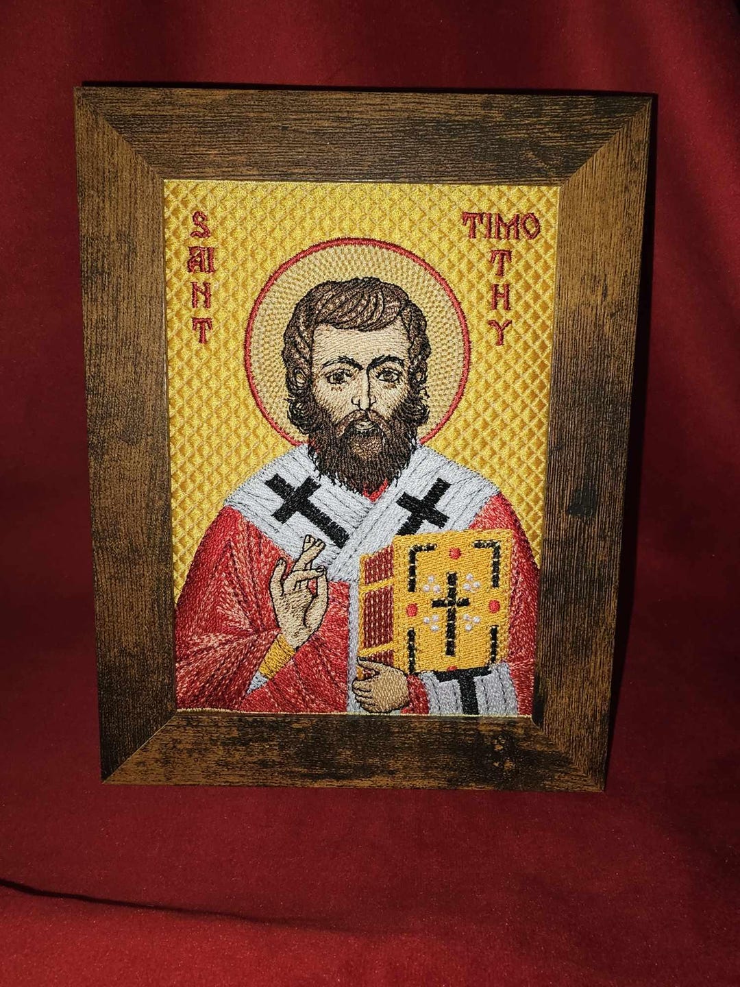 St. Timothy 5x7 Embroidered Orthodox Icon - Etsy
