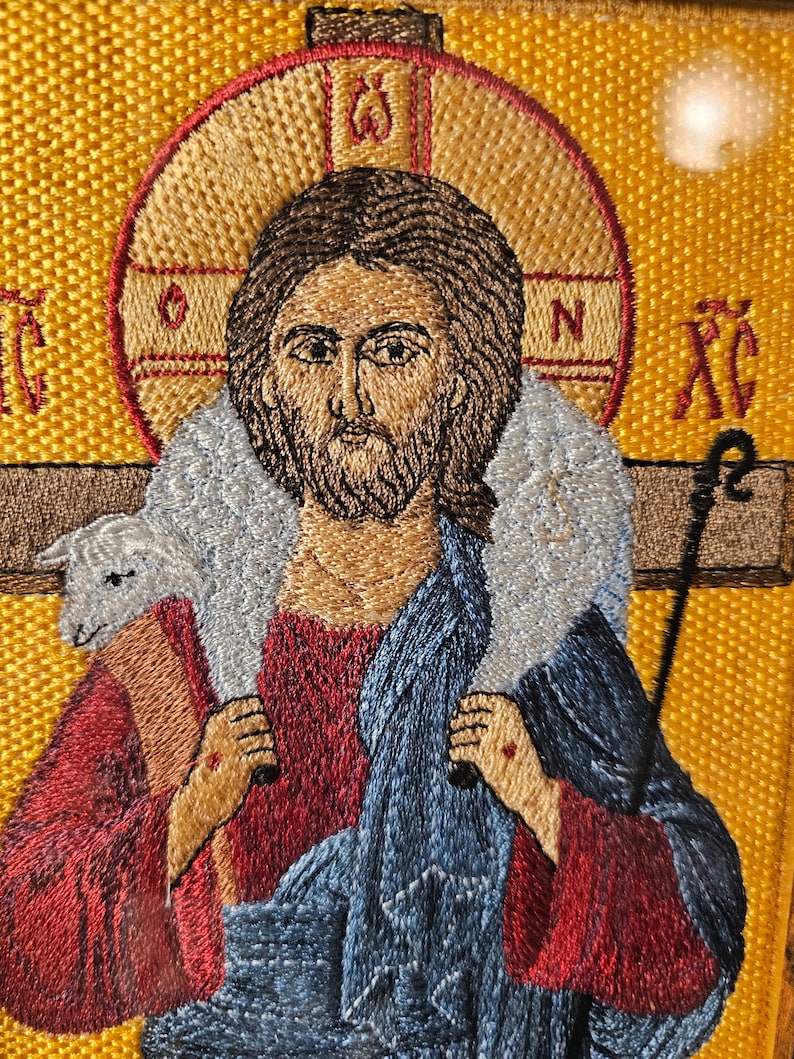 Jesus Christ the Good Shepherd 6x8 Framed Icon, Byzantine Orthodox ...