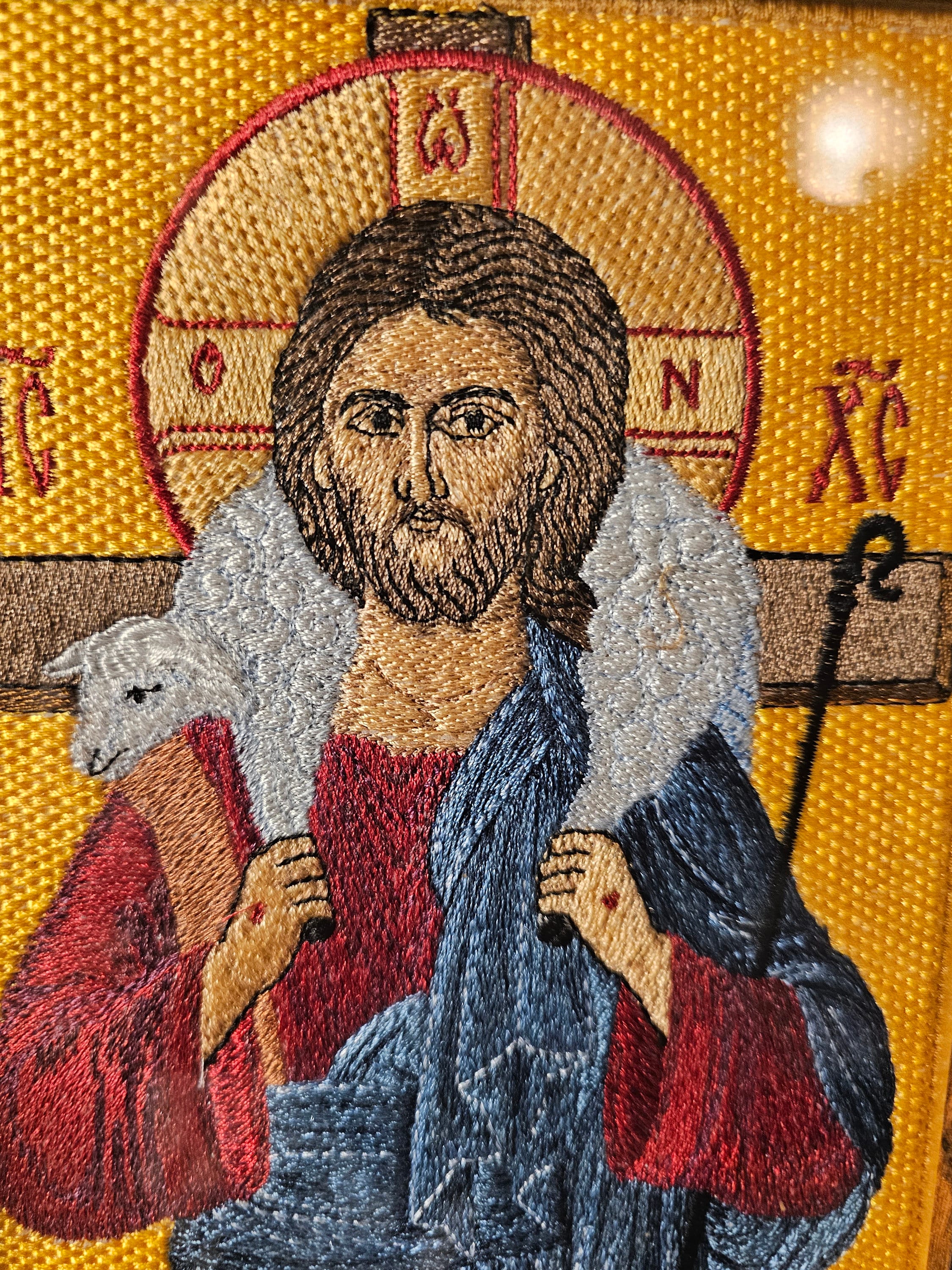 Jesus Christ the Good Shepherd 6x8 Framed Icon, Byzantine Orthodox ...