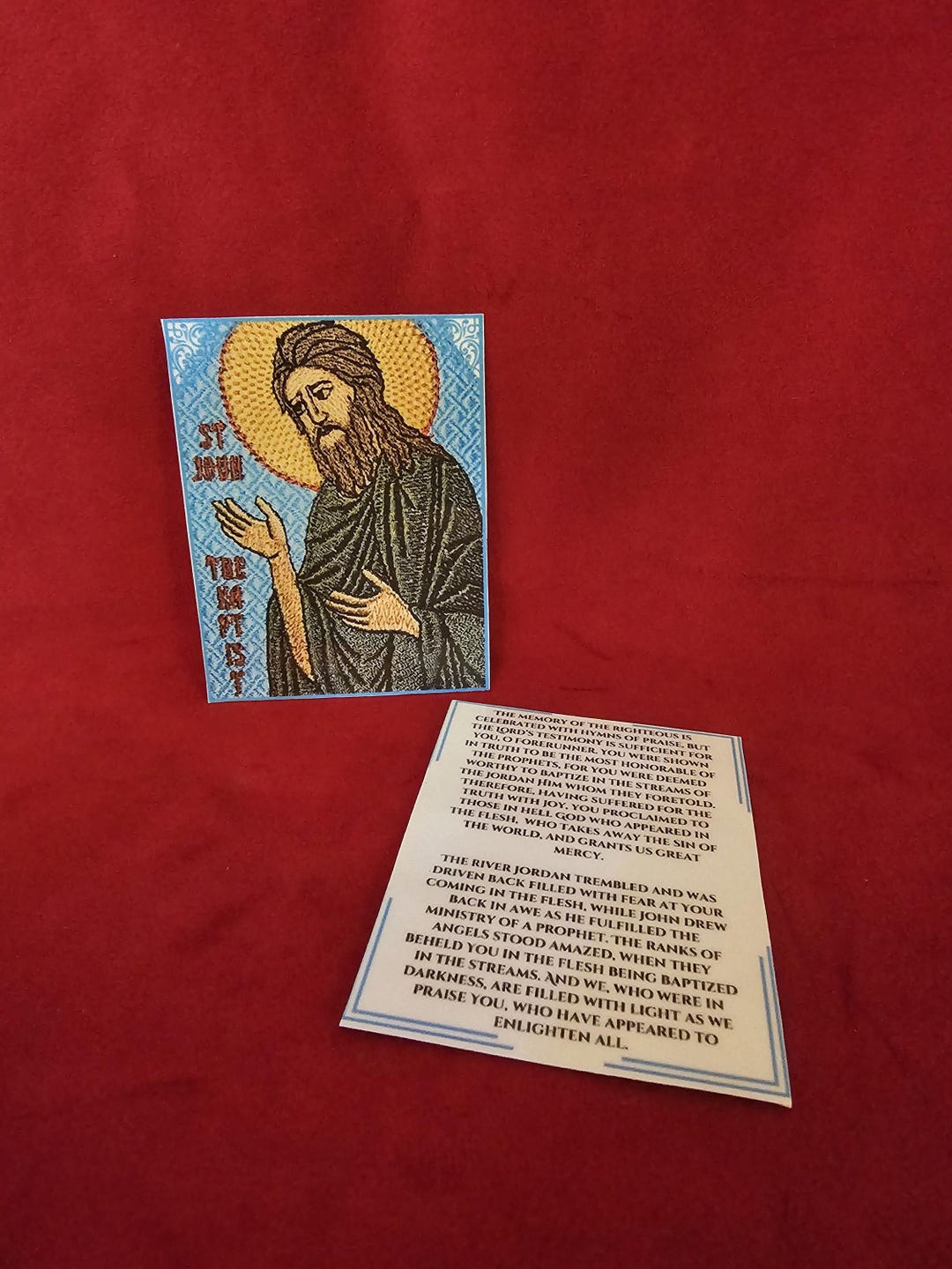 Saint John the Baptist Laminated Orthodox Prayer Card - Etsy