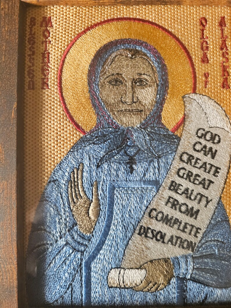 5x7 Blessed Olga of Alaska, Embroidered Orthodox Icon - Etsy