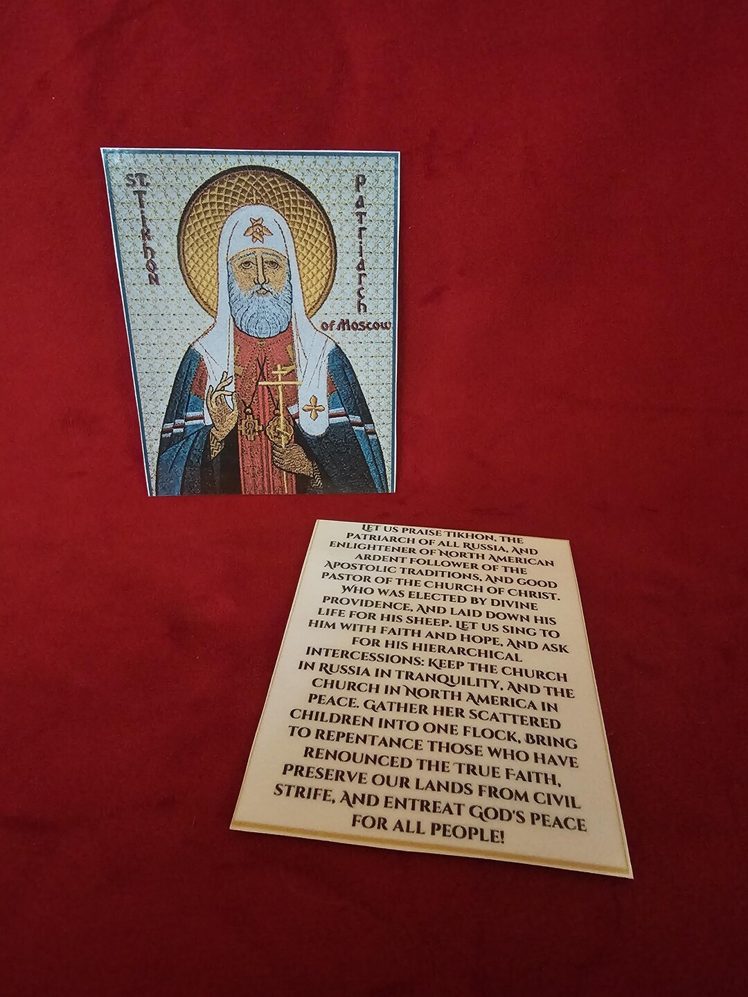Saint Tikhon Laminated Orthodox Prayer Card - Etsy