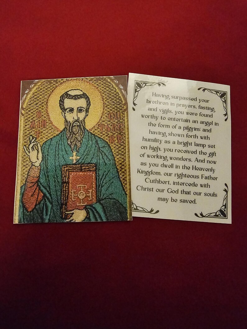 Saint Cuthbert Laminated Orthodox Prayer Card - Etsy