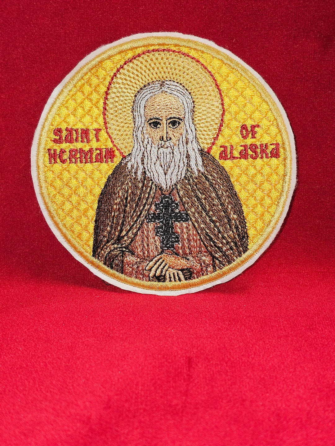 Embroidered St. Herman of Alaska Orthodox Pocket Icon or Patch 4 Inches ...