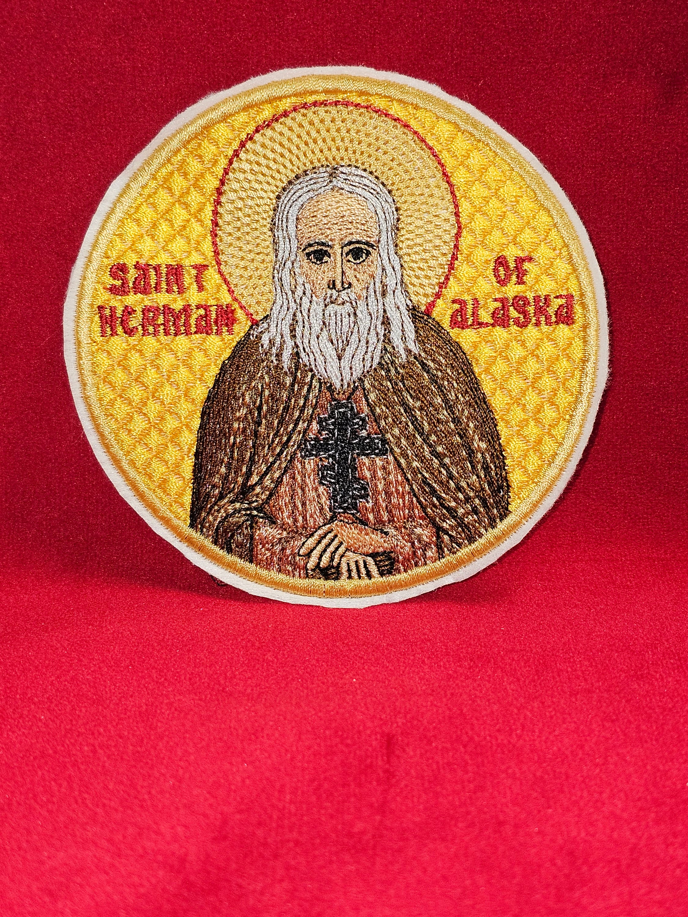 Embroidered St. Herman of Alaska Orthodox Pocket Icon or Patch 4 Inches ...