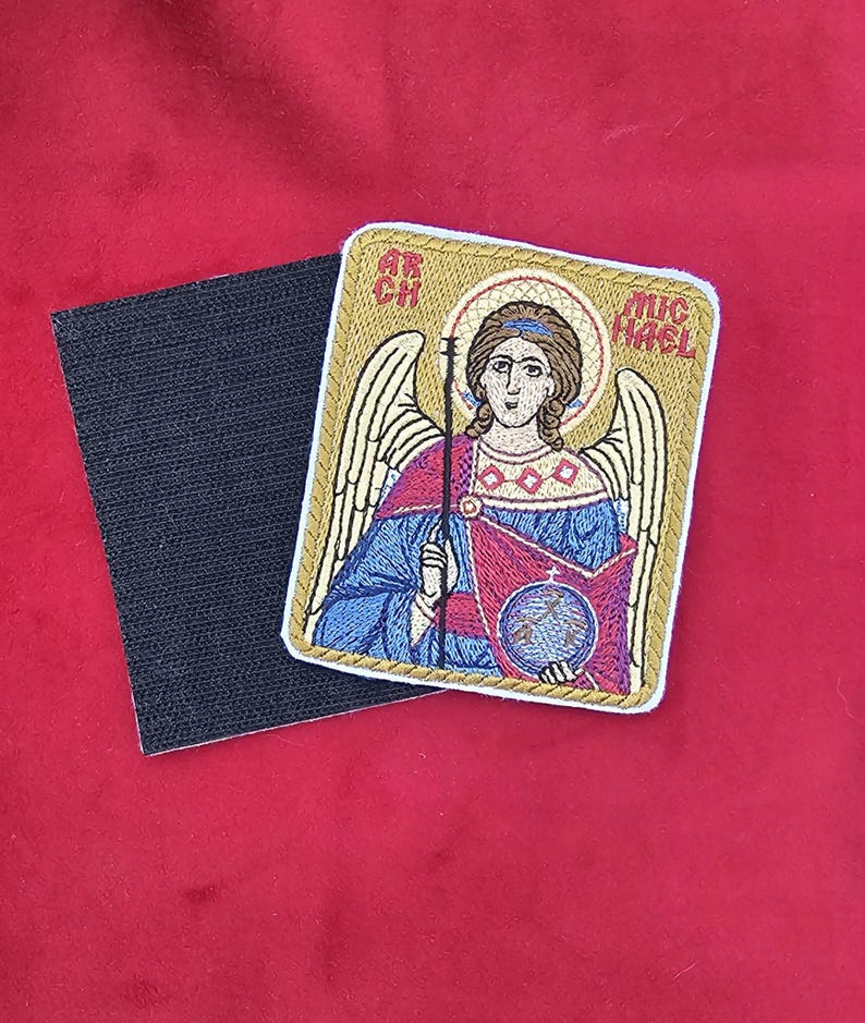 Archangel Michael Embroidered Icon, Orthodox Christian Patch (3.4x4) - Etsy