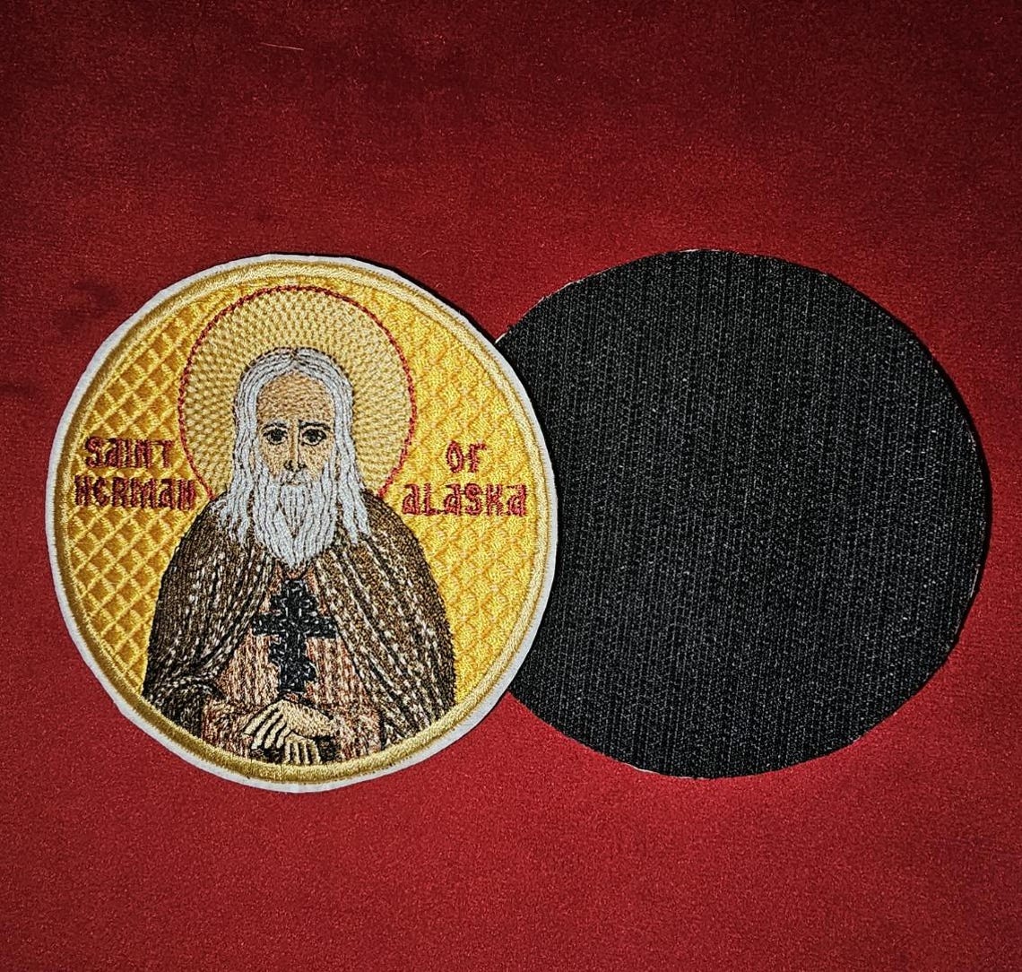 Embroidered St. Herman of Alaska Orthodox Pocket Icon or Patch 4 Inches ...
