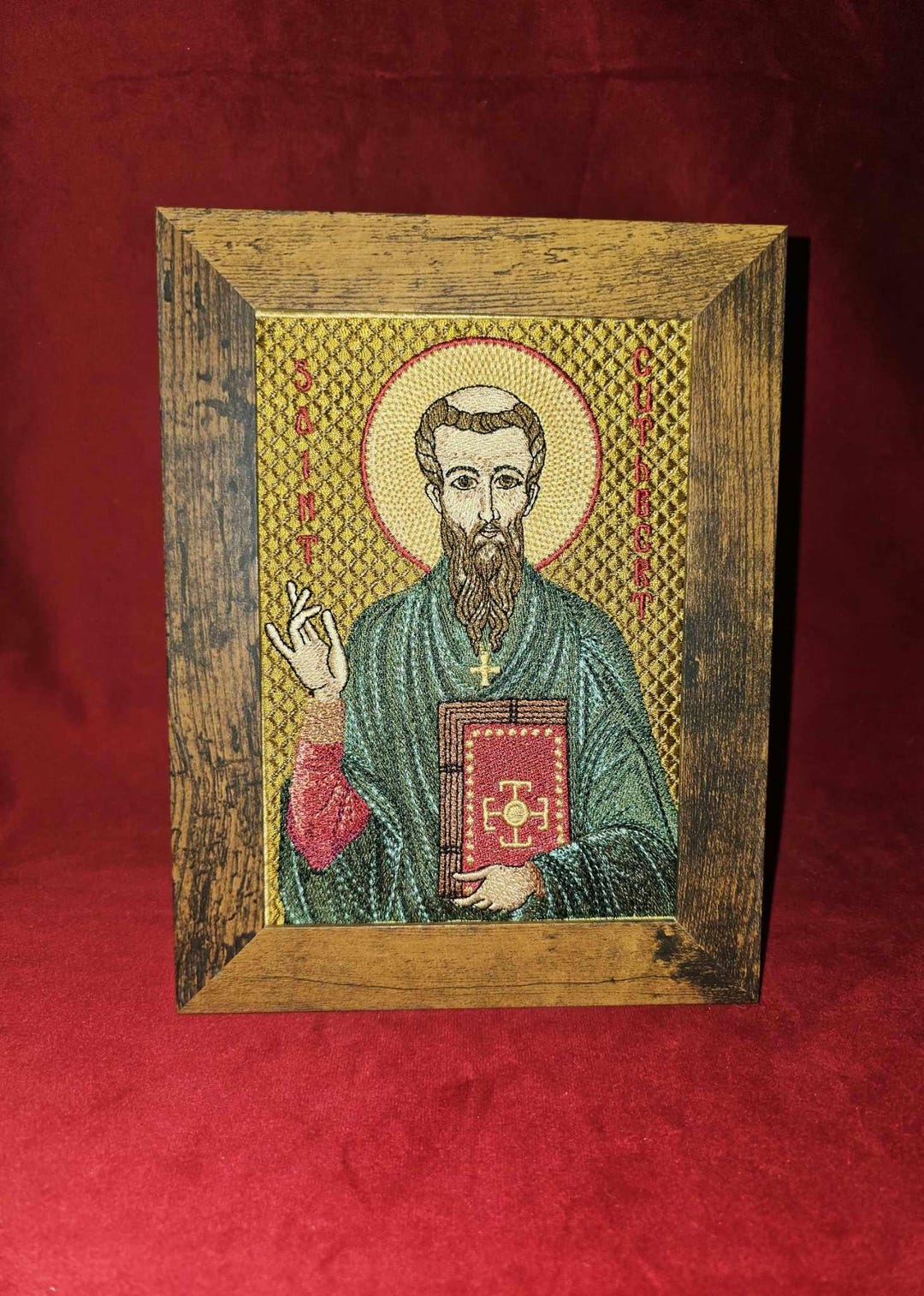 St. Cuthbert 5x7 Embroidered Orthodox Icon - Etsy
