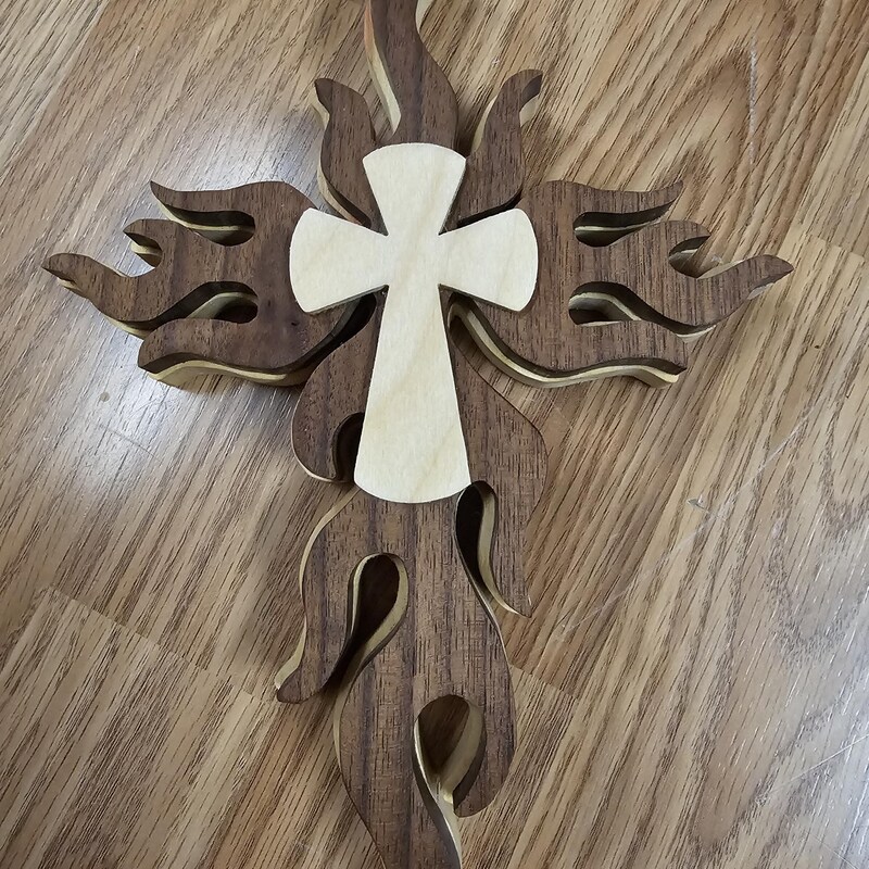 Flaming Cross - Etsy
