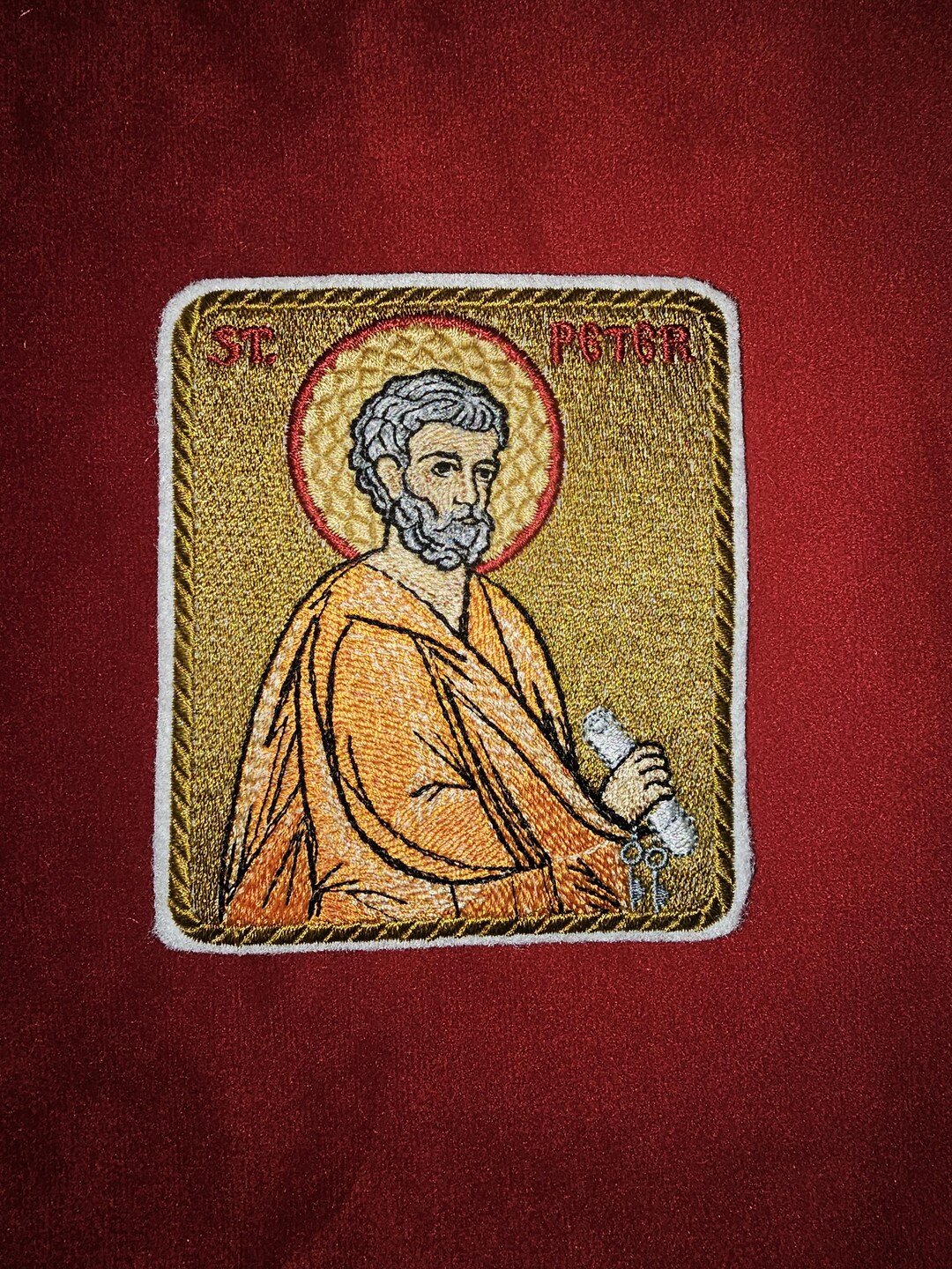 Saint Peter Pocket Icon or Patch, Byzantine Orthodox Christian Icon 3 ...