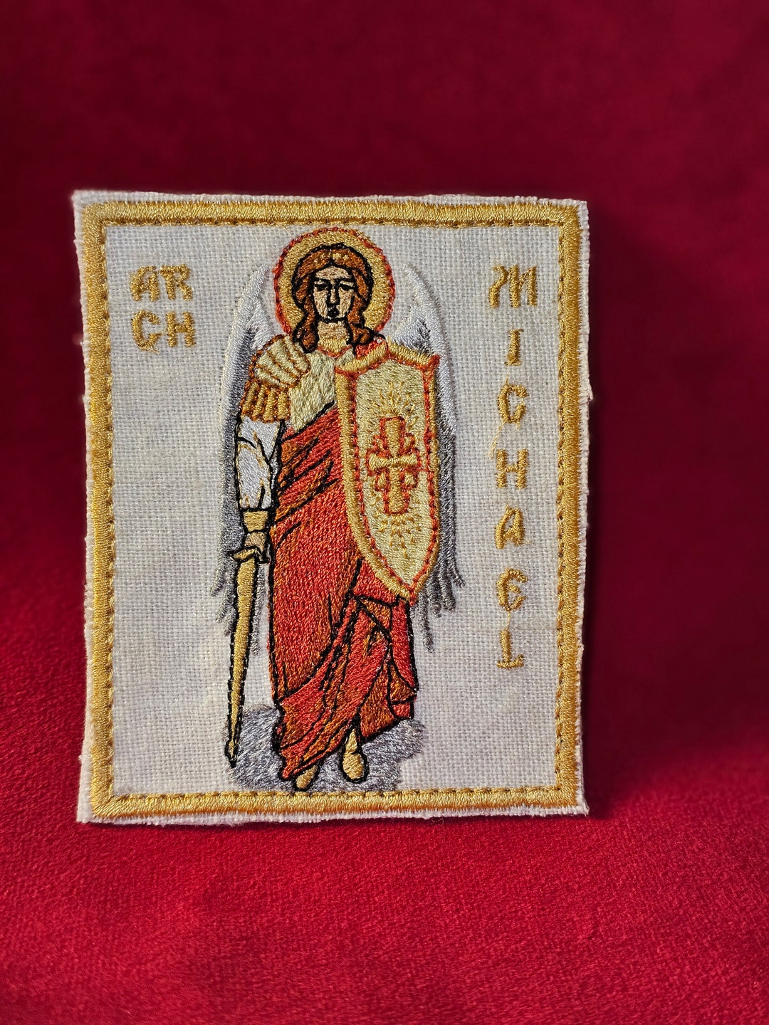 Handcrafted St. Michael Mini Pocket Icon or Patch 3x4 Inches - Etsy