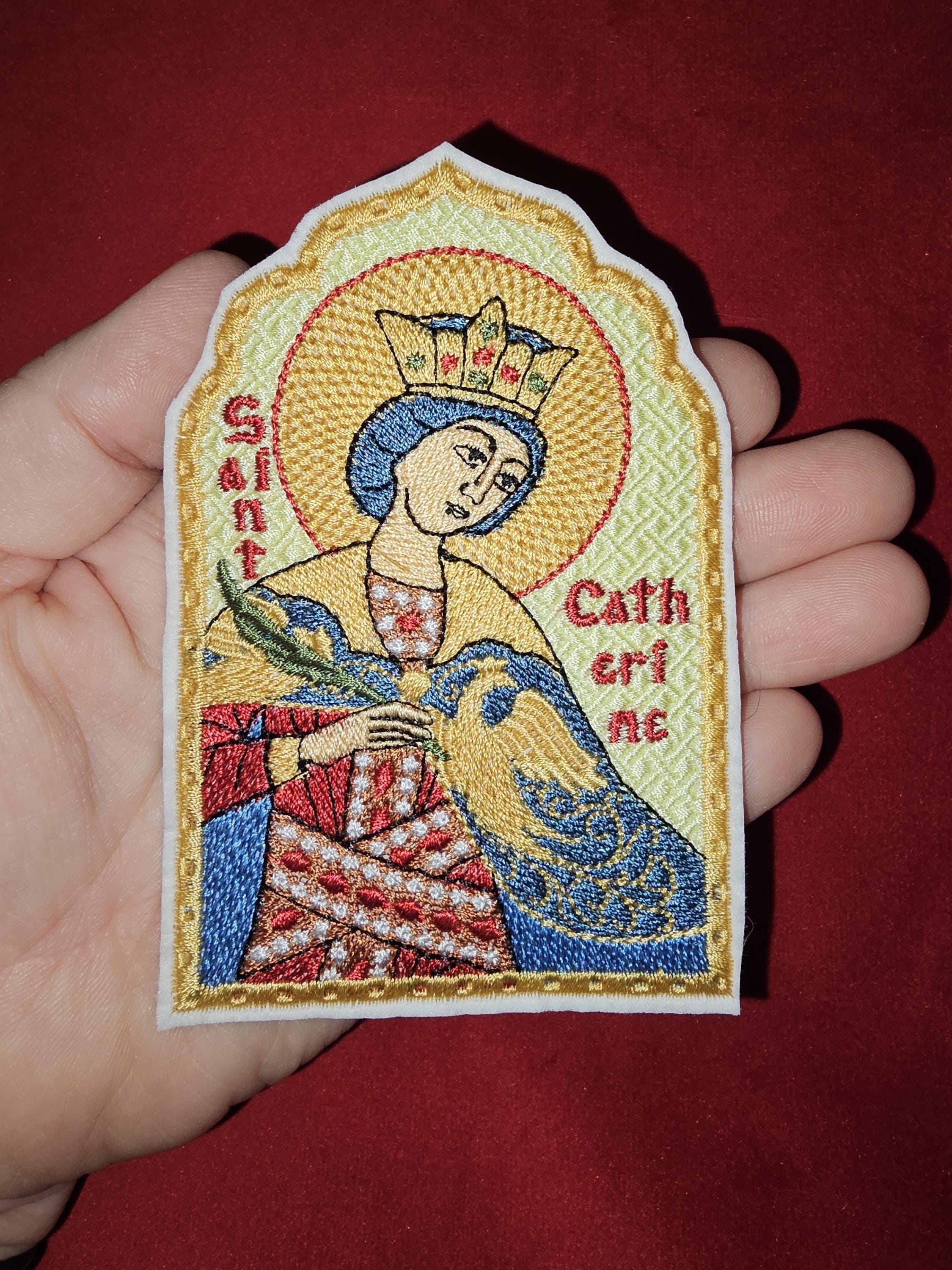Saint Catherine of Alexandria Pocket Icon or Patch, Byzantine Orthodox ...