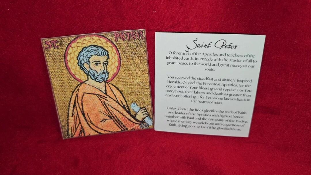 Saint Peter Laminated Orthodox Prayer Card 2.75x3.25 - Etsy