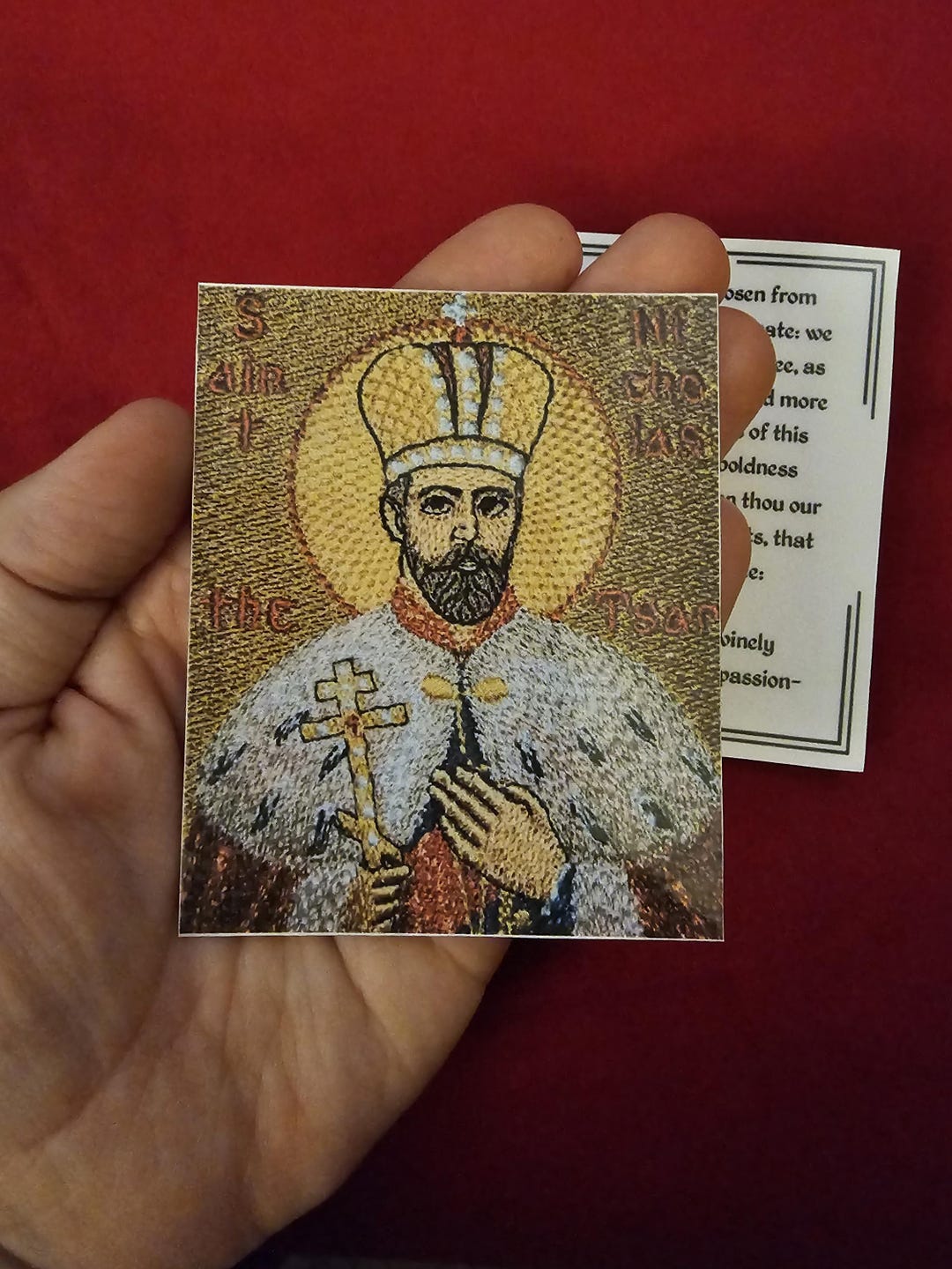 Saint Tsar Nicholas II Laminated Orthodox Prayer Card - Etsy