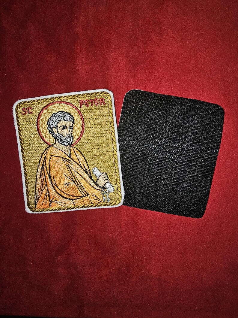 Saint Peter Pocket Icon or Patch, Byzantine Orthodox Christian Icon 3 ...