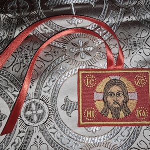 The Holy Face of Jesus Christ 2.60×1.96″ Orthodox Embroidered Icon ...