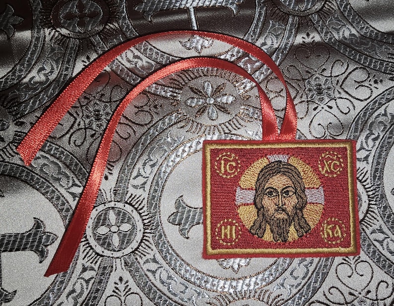 The Holy Face of Jesus Christ 2.60×1.96″ Orthodox Embroidered Icon ...