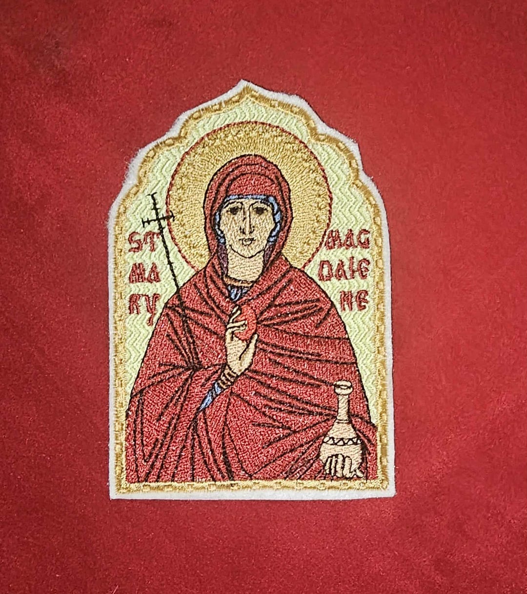 2.97x4.45 Saint Mary Magdalene Orthodox Embroidered Pocket Icon / Patch ...
