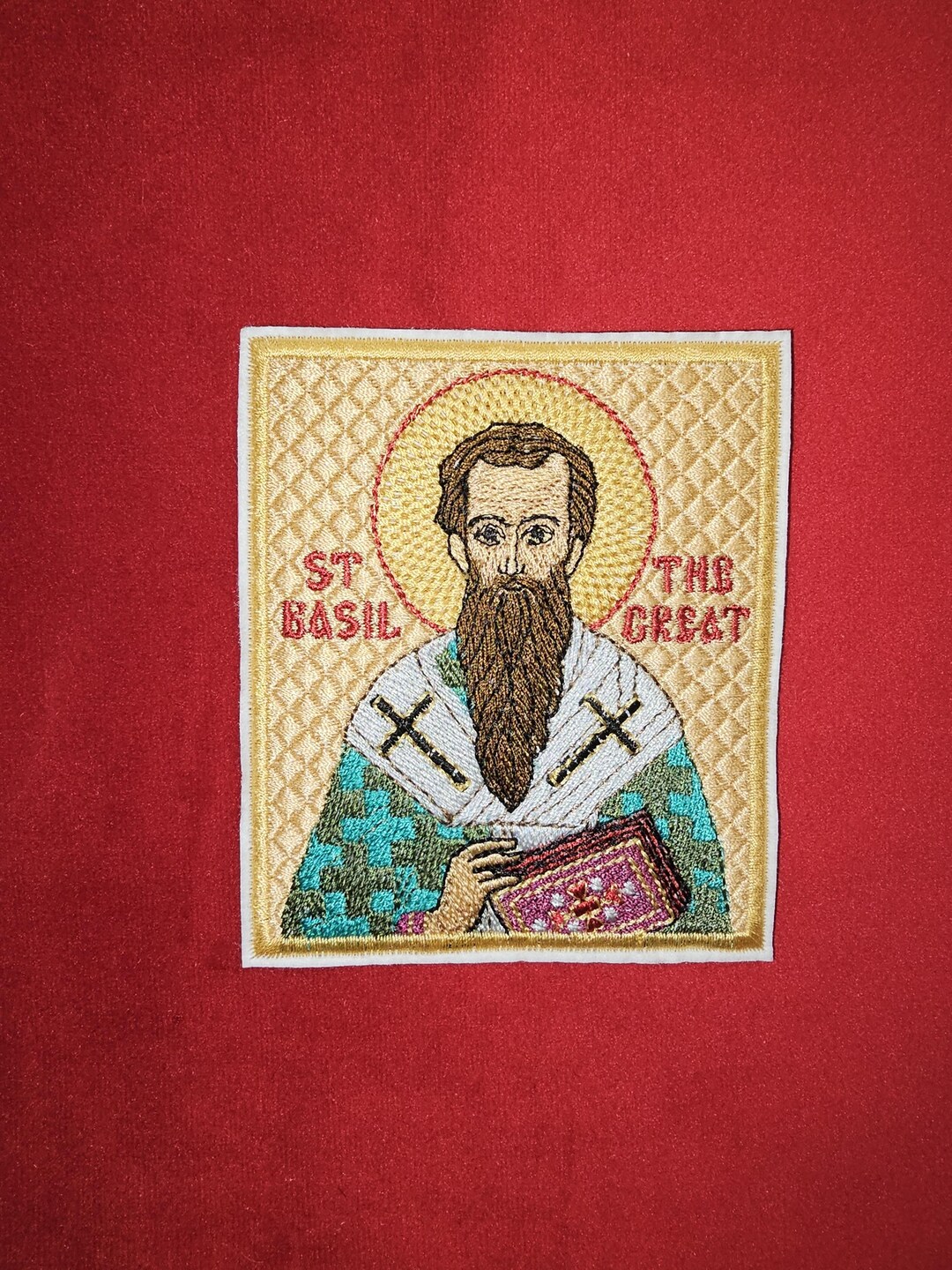 Saint Basil Embroidered Orthodox Pocket Icon or Patch (3.35x3.94") - Etsy