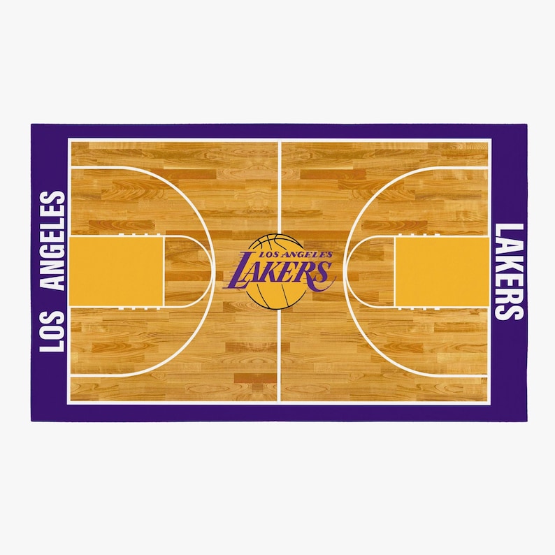 Los Angeles Lakers Area Rug Nba Basketball Team Logo Carpet Living Room ...