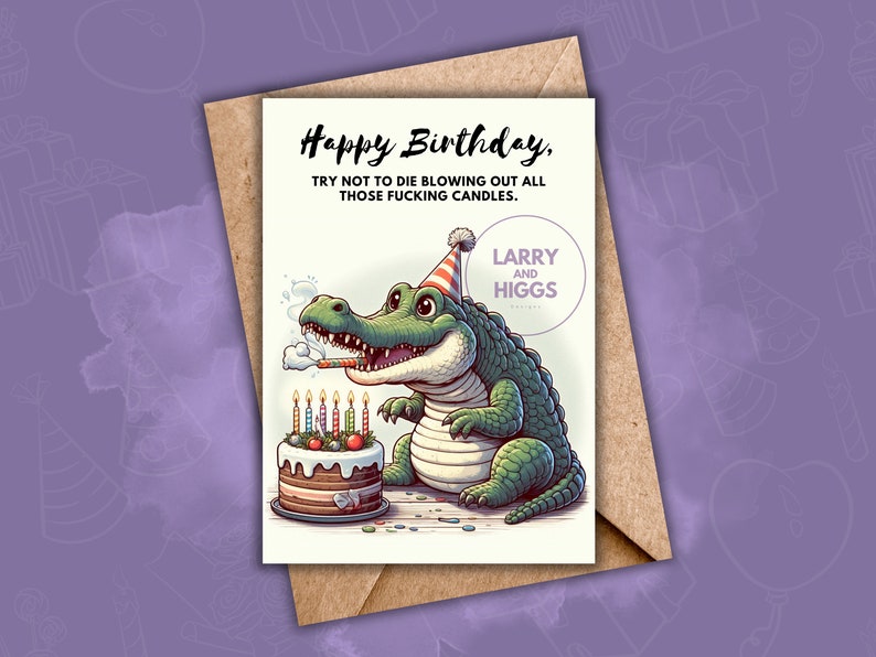 12 Funny Watercolor Birthday Card Pack | Printable, Inappropriate ...